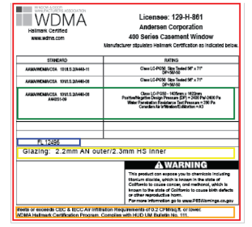 Reading the National Fenestration Rating Council® (NFRC) Label on ...