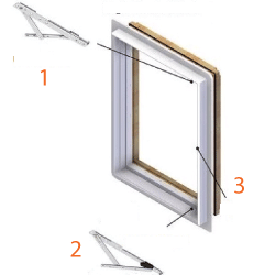Casement Window Unit and Replacement Part Handing