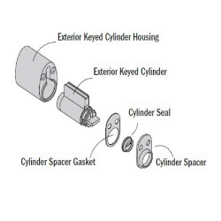 Exterior Keyed Lock Components for Andersen® Hinged Inswing and ...