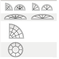 Grille Patterns Available on Specialty Windows