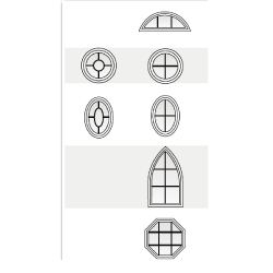 Grille Patterns Available on Specialty Windows